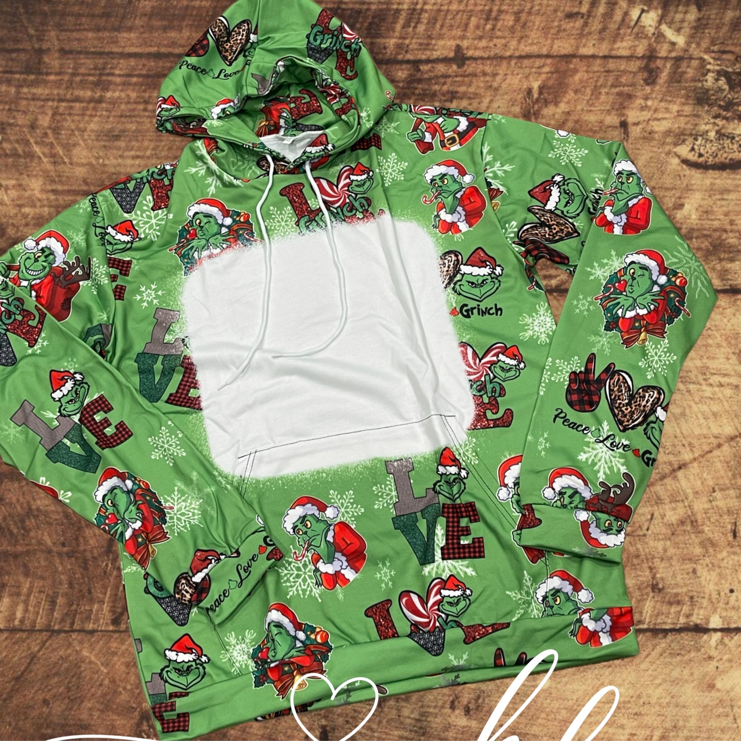 Hoodie Dark Green Grinch | Hearts on Fire Designs